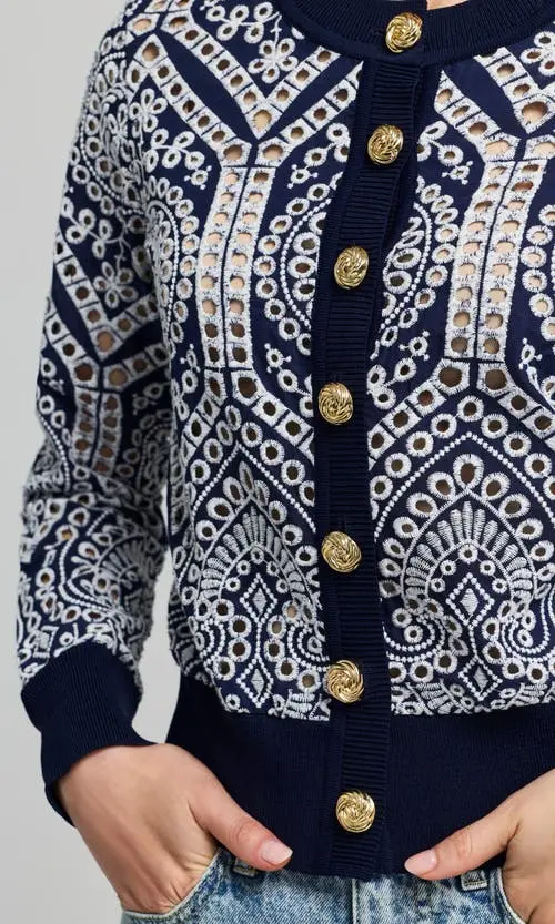 Generation Love Erin Cotton Eyelet Cardigan