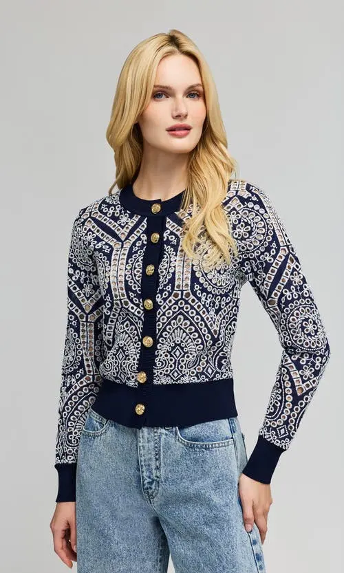 Generation Love Erin Cotton Eyelet Cardigan