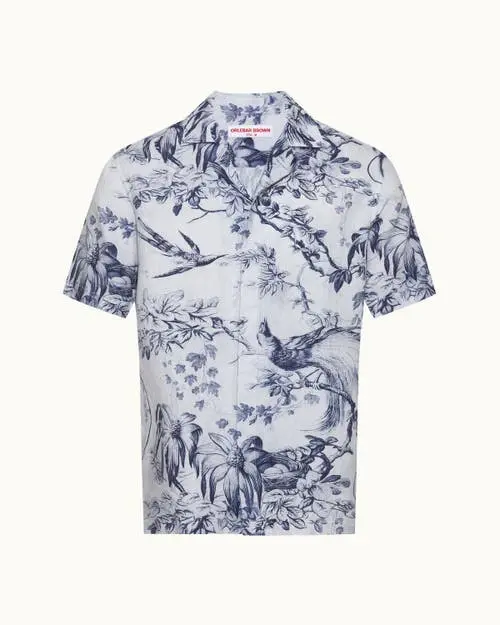 Orlebar Brown Maitan Relaxed Fit Short Sleeve Cotton Shirt