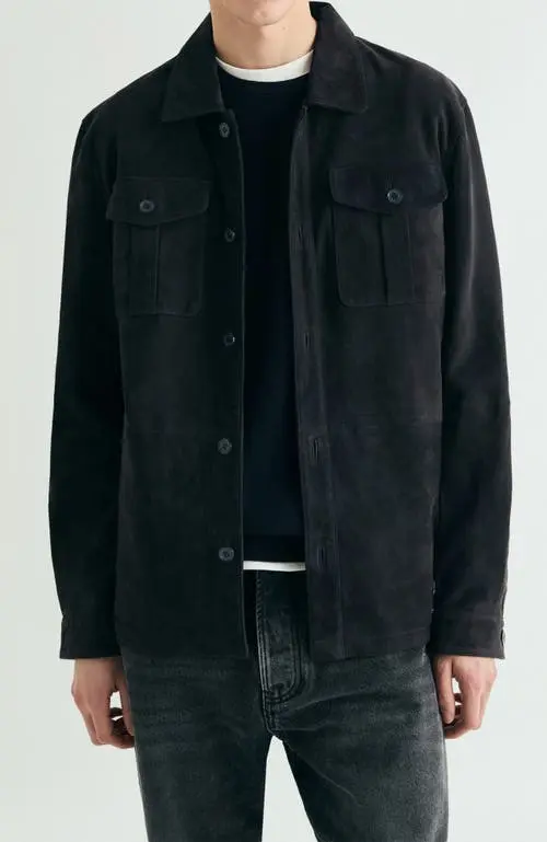 SCALPERS Raglan Leather Polo Button Sweater