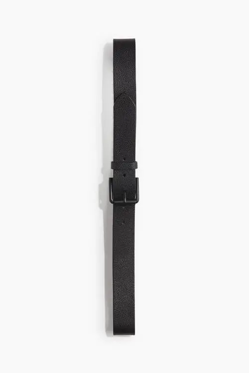 H&M Leather Belt With Metal Buckle