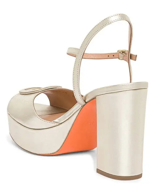 Santoni Laminated Leather High-heel Sandal