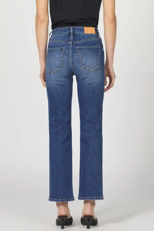 DEAR JOHN Anika Mid Rise Ankle Straight Jeans