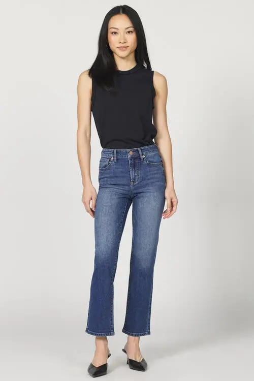 DEAR JOHN Anika Mid Rise Ankle Straight Jeans