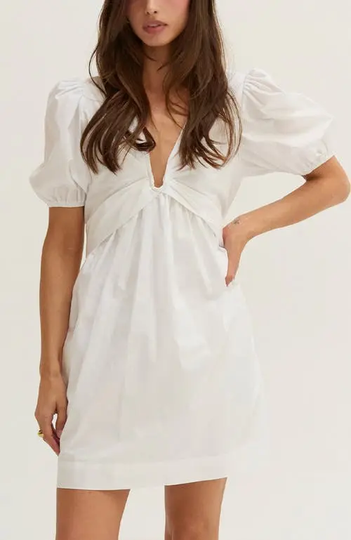 CRESCENT Poplin U-wire Mini Dress - White