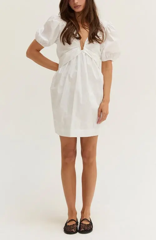 CRESCENT Poplin U-wire Mini Dress - White