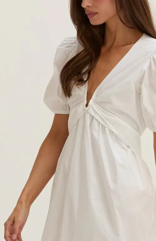 CRESCENT Poplin U-wire Mini Dress - White