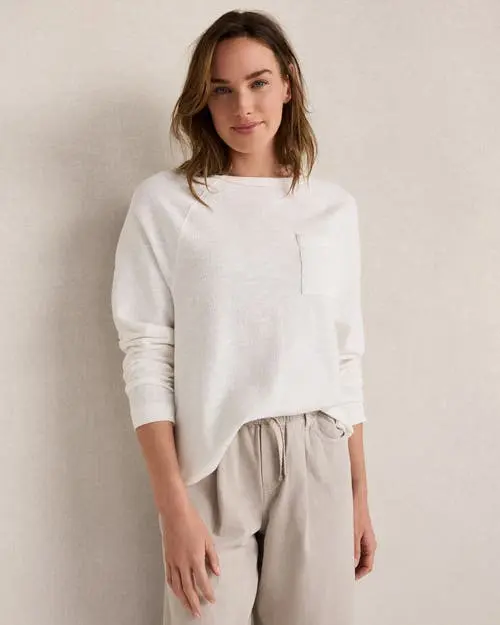 HAVEN WELL WITHIN Cotton Slub Jersey Raglan Top