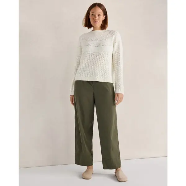 HAVEN WELL WITHIN Organic Cotton Twill Barrel Leg Pants - Forest