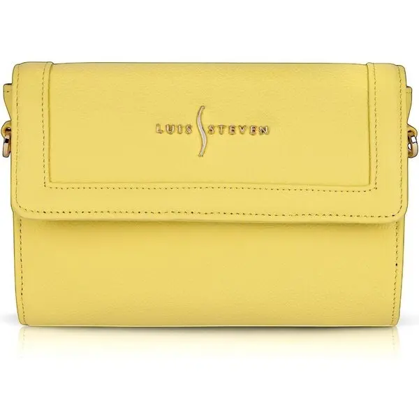 LUIS STEVEN Charley Leather Crossbody - Lime