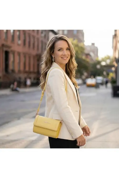 LUIS STEVEN Charley Leather Crossbody - Lime