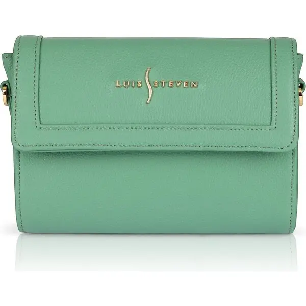 LUIS STEVEN Charley Leather Crossbody Bag - Sage