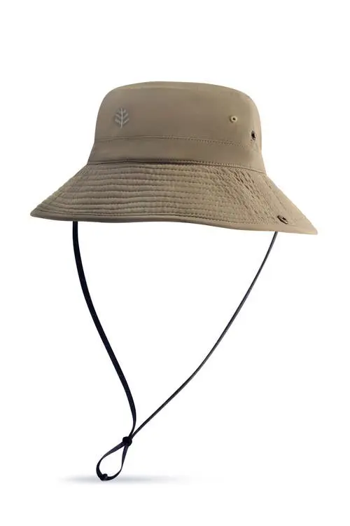 Coolibar Chase Featherweight Bucket Hat - Khaki/navy