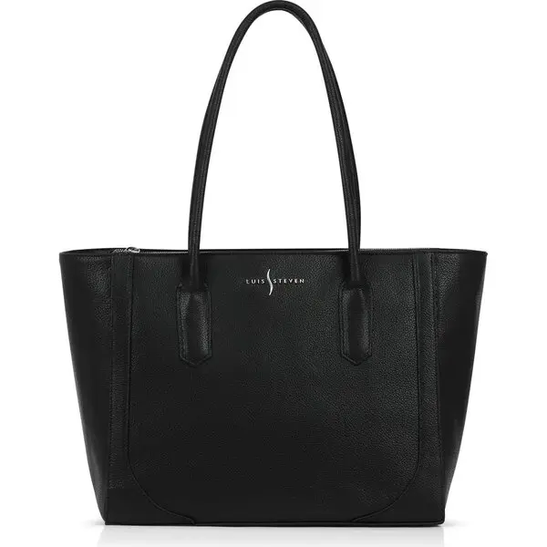LUIS STEVEN Medium Tote Pro 2.0 Leather Bag - Black