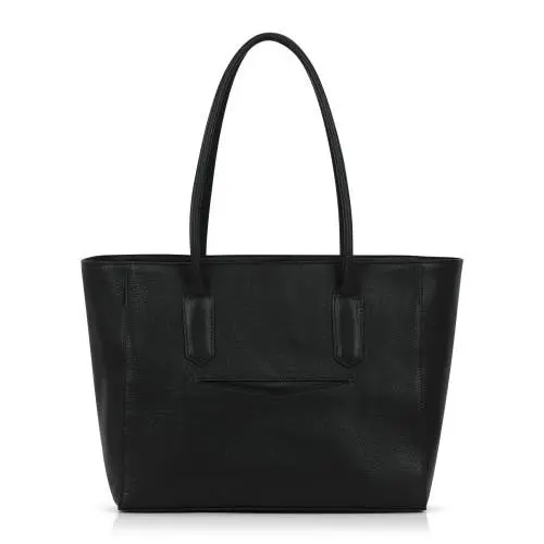 LUIS STEVEN Medium Tote Pro 2.0 Leather Bag - Black