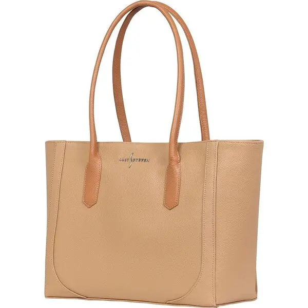 LUIS STEVEN Medium Tote Pro 2.0 Leather Bag - Sand