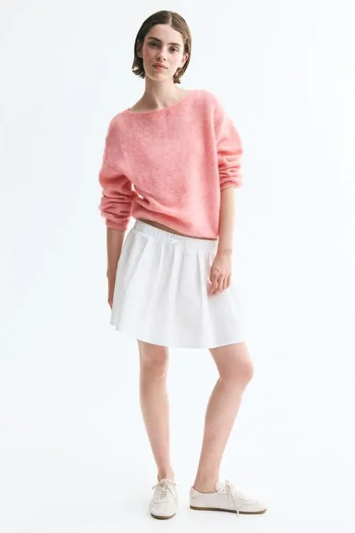 H&M Boat-neck Fine-knit Sweater