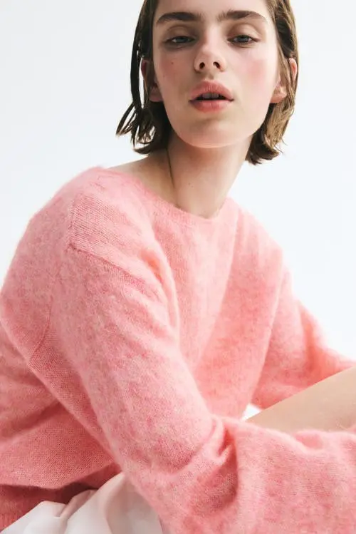 H&M Boat-neck Fine-knit Sweater
