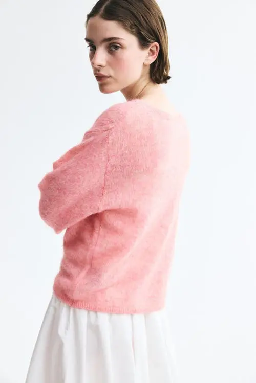 H&M Boat-neck Fine-knit Sweater