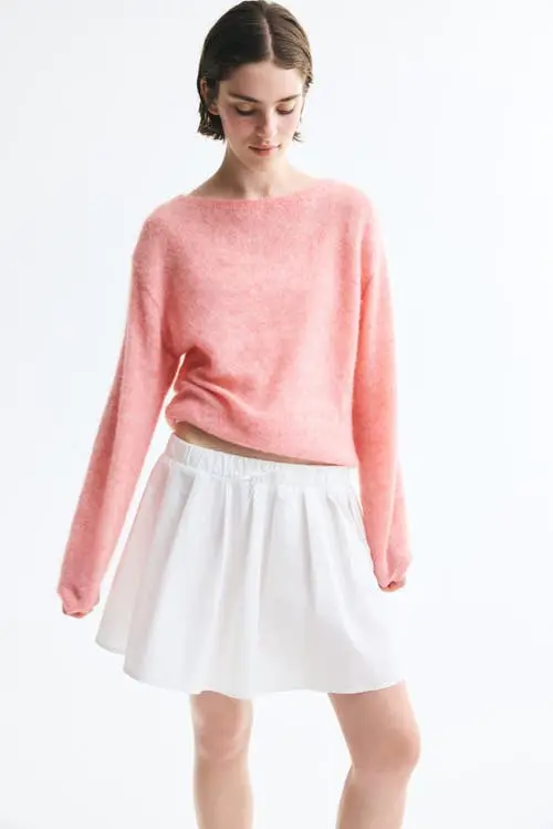 H&M Boat-neck Fine-knit Sweater