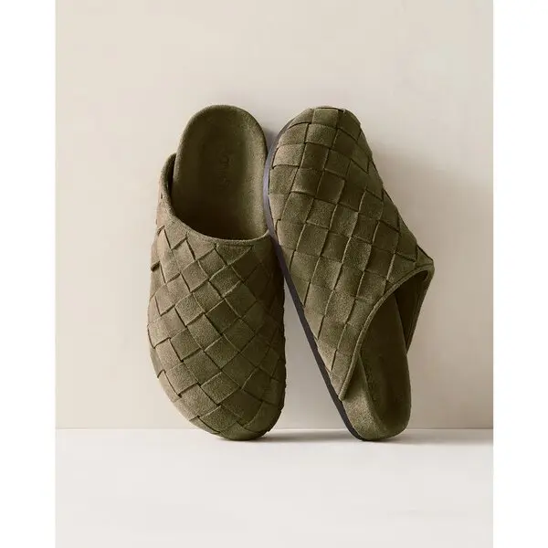 HAVEN WELL WITHIN Woven Suede Clogs - Grape Leaf