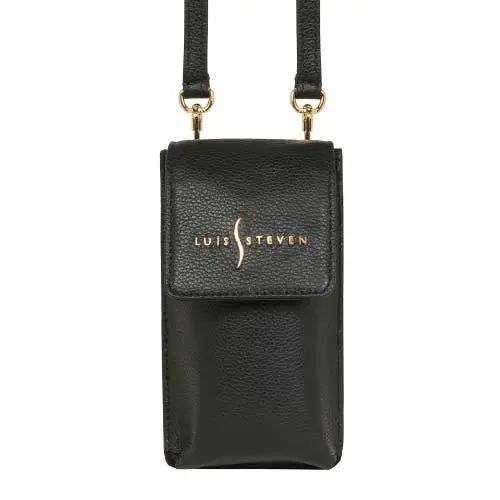 LUIS STEVEN Crossbody Phone Pouch - Black