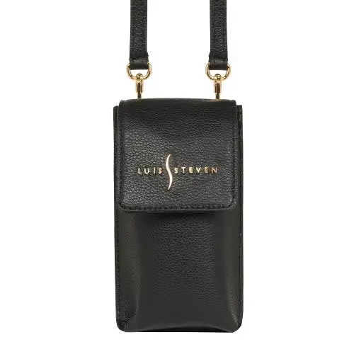 LUIS STEVEN Crossbody Phone Pouch - Black