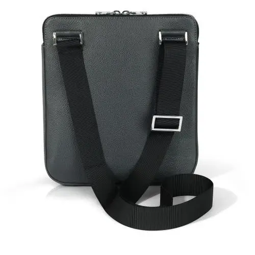 LUIS STEVEN Sporty Leather Messenger Bag