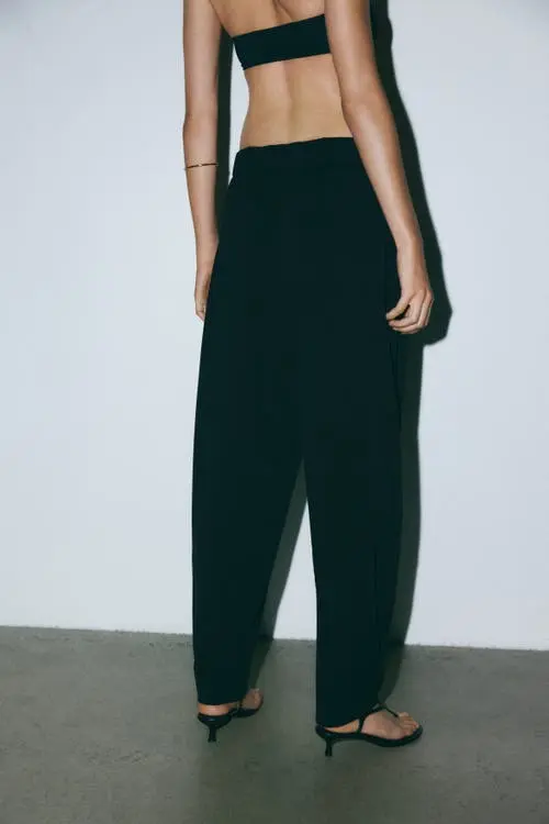 H&M Jersey Barrel-leg Pants