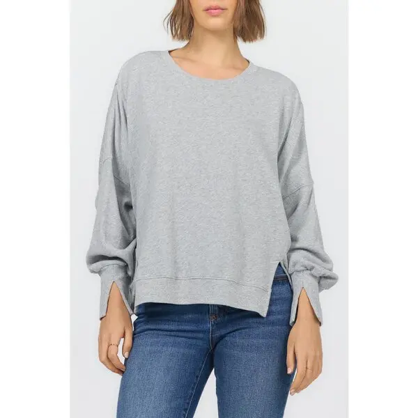 DEAR JOHN Trenton Oversized Sweatshirt - Heather Grey
