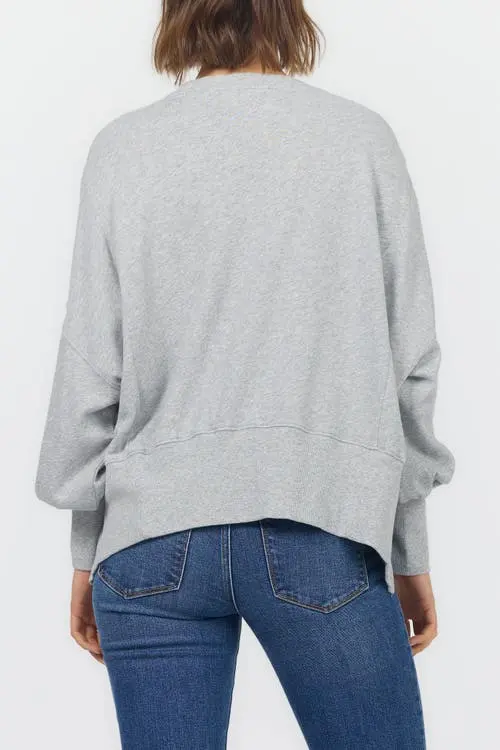 DEAR JOHN Trenton Oversized Sweatshirt - Heather Grey