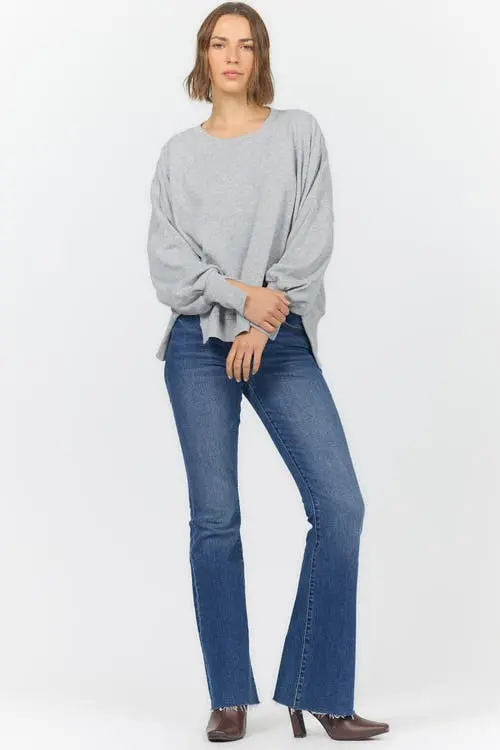 DEAR JOHN Trenton Oversized Sweatshirt - Heather Grey