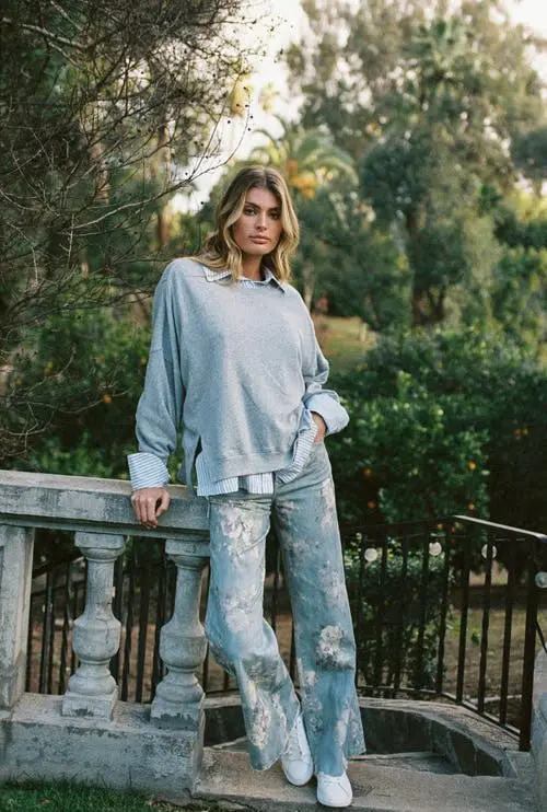 DEAR JOHN Trenton Oversized Sweatshirt - Heather Grey