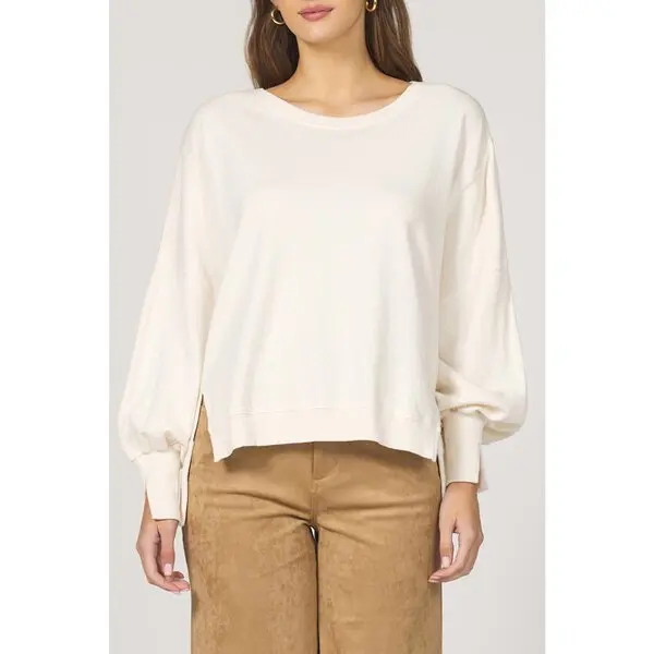 DEAR JOHN Trenton Oversized Terry Sweatershirt Sweater - Whitecap Grey