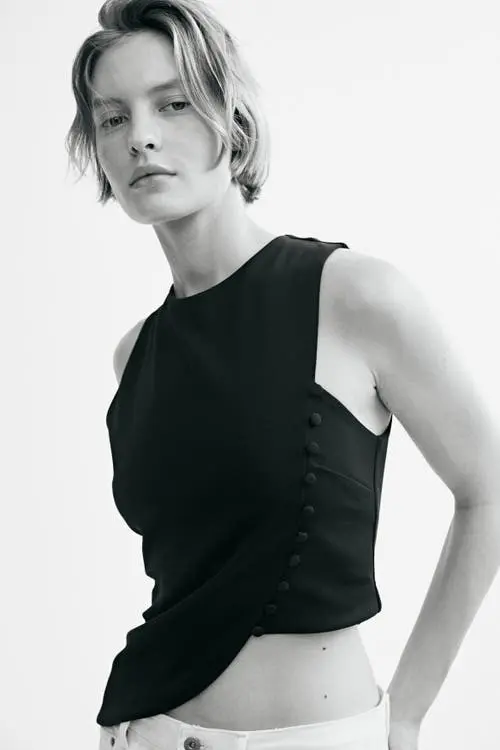 H&M Asymmetric Jersey Top