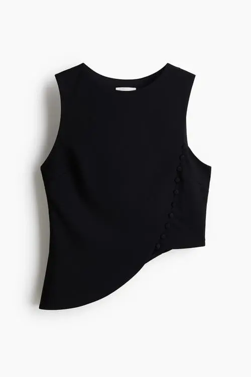 H&M Asymmetric Jersey Top