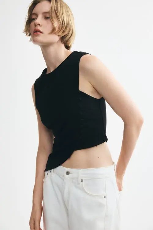 H&M Asymmetric Jersey Top