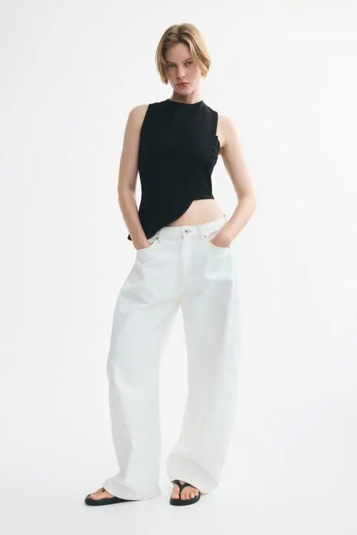 H&M Asymmetric Jersey Top
