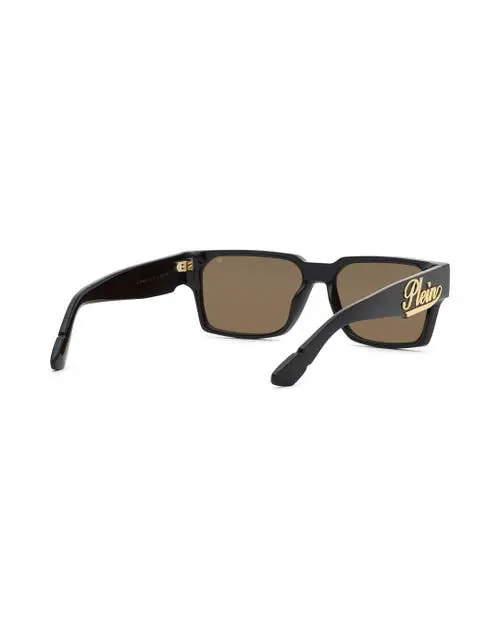 Philipp Plein Rectangle Sunglasses - Black/brown