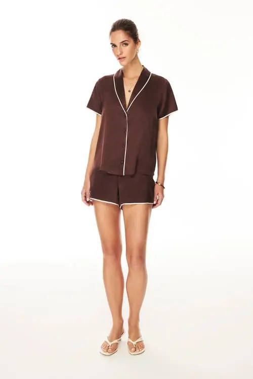 HOUSE OF SILK Silk Pajama Top