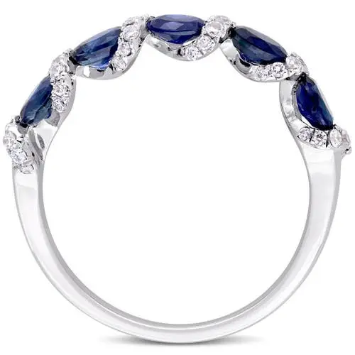 JULIANNA B. Blue & Diamond Ribbon Ring 14k