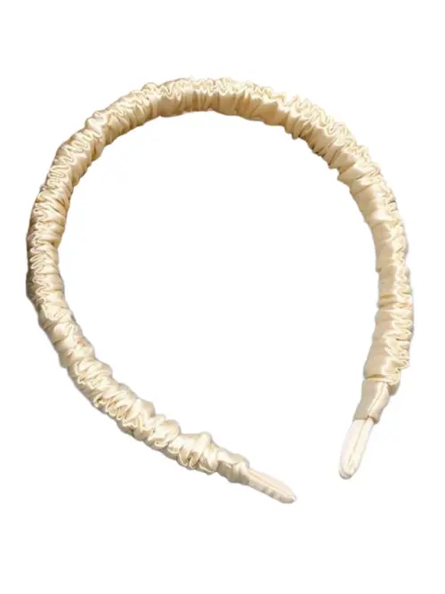 SILKSILKY Pure Silk 3-pack Vintage Headbands - Beige