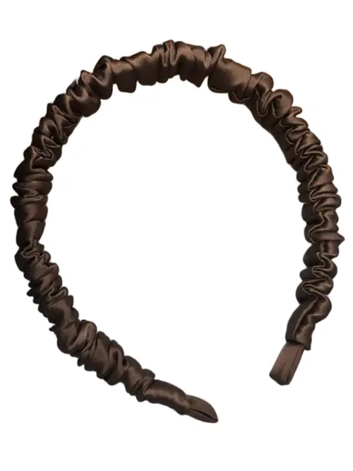 SILKSILKY Pure Silk 3-pack Vintage Headbands - Coffee