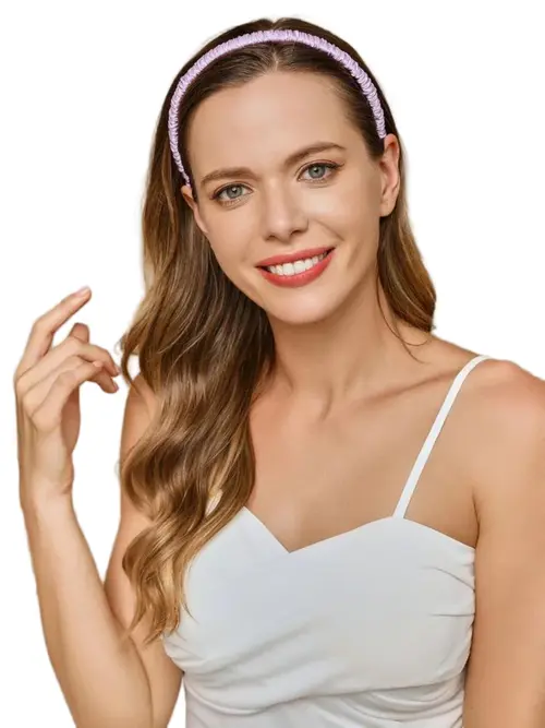 SILKSILKY Pure Silk 3-pack Vintage Headbands - Lavender