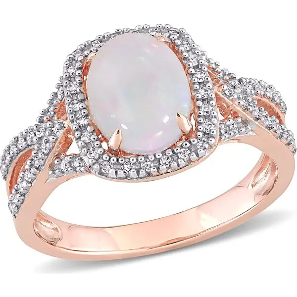 JULIANNA B. Diamond Oval Split Shank Ring 10k