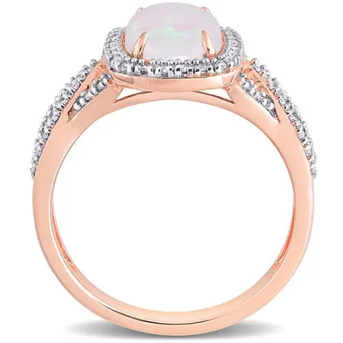 JULIANNA B. Diamond Oval Split Shank Ring 10k