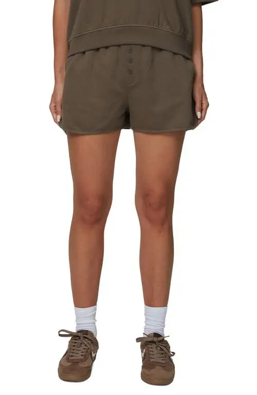 GOOD FOR NOTHING Sweat Shorts - Brown