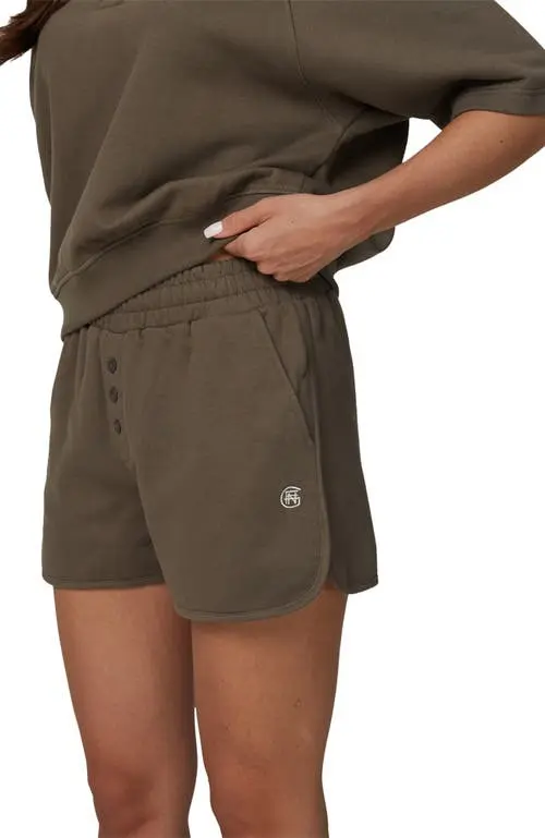 GOOD FOR NOTHING Sweat Shorts - Brown