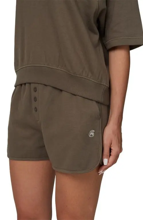 GOOD FOR NOTHING Sweat Shorts - Brown