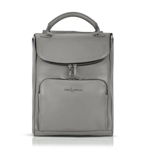 LUIS STEVEN Vertical Leather Laptop Backpack